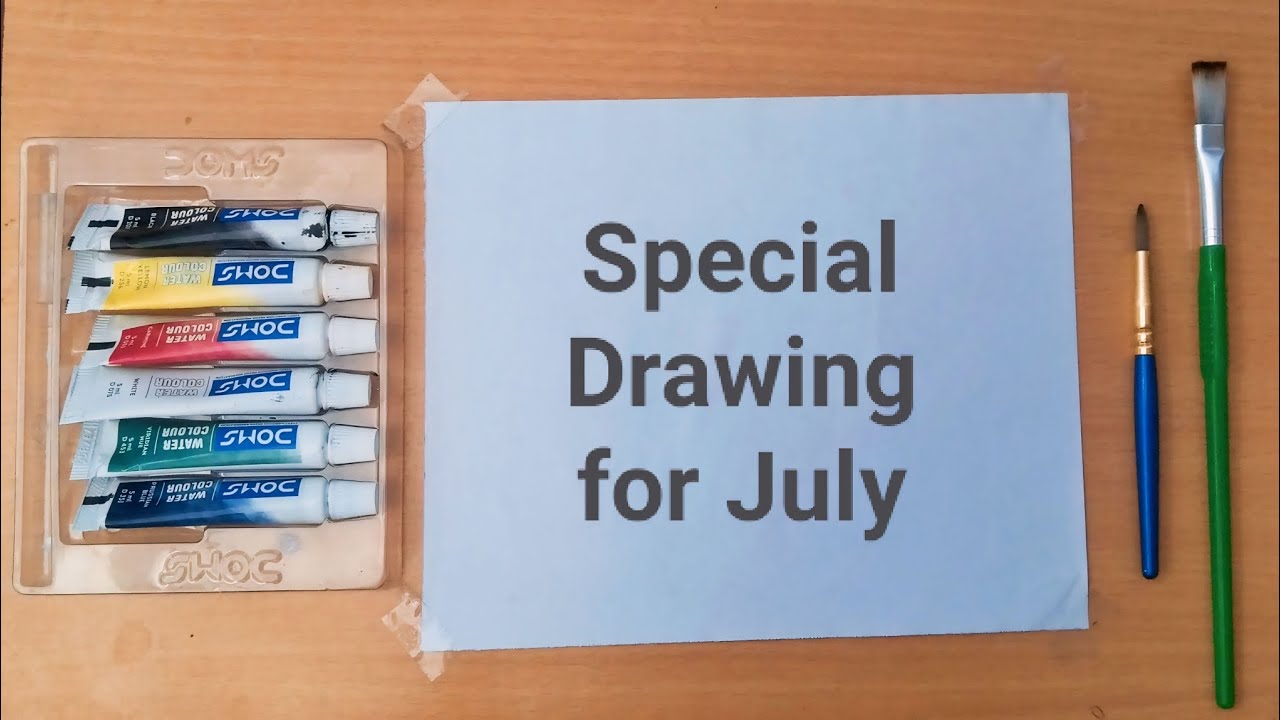 Special Drawing for July month 😀 🥳 2024 #art #viral #drawing #painting ...