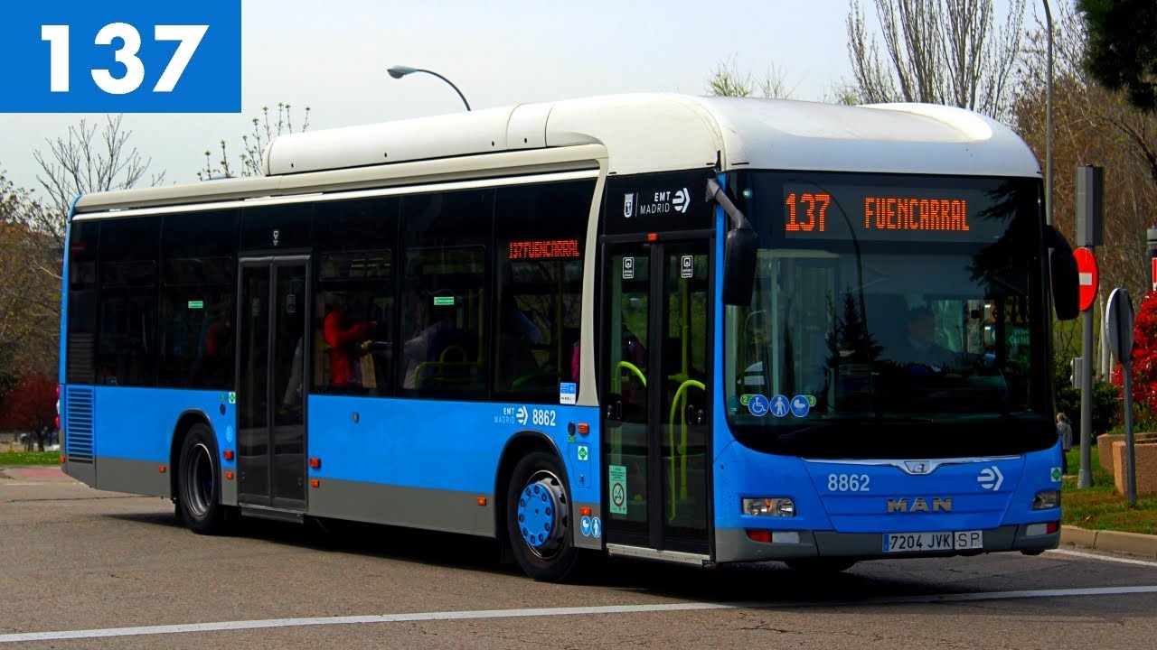 EMT Madrid | 137 Puerta de Hierro - Fuencarral | Timelapse - YouTube