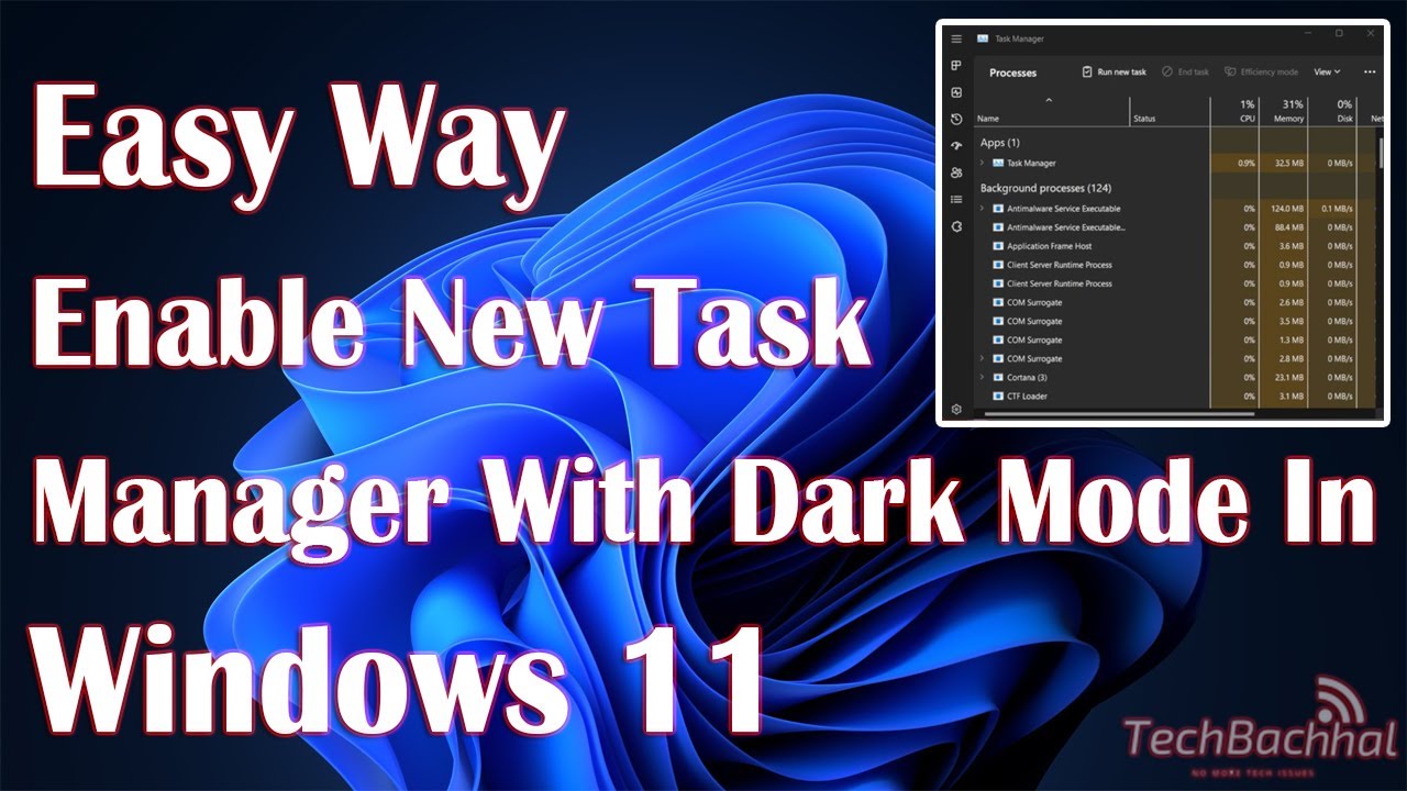 New Task Manager In Windows 11 With Dark Mode Enabled - How To - YouTube