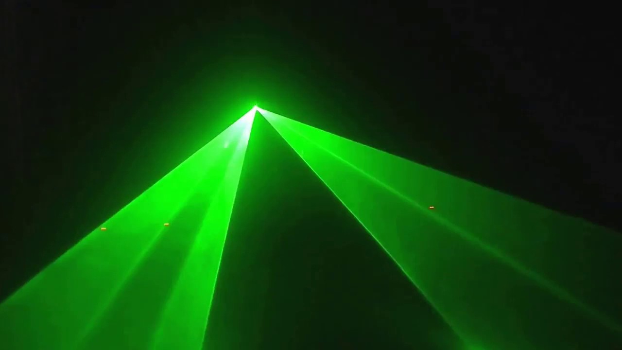 1w single green laser light show equipment - YouTube