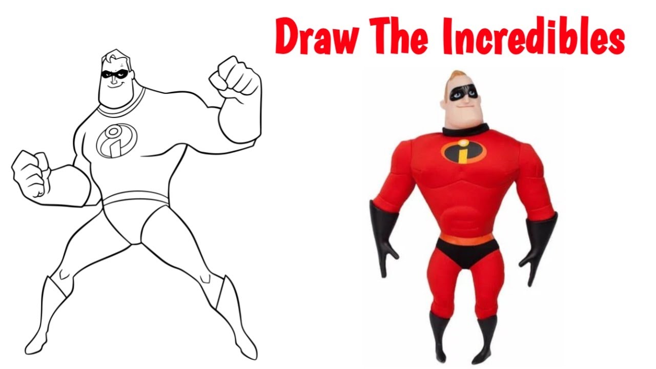 How to draw Incredible, Draw cartoon characters, drawing school ...