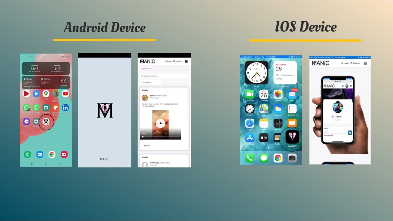MANIC APP Installation Methods to Android and IOS Devices - YouTube