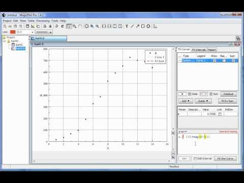 Nonlinear curve fitting in MagicPlot (1) - YouTube