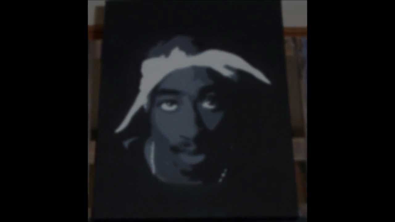 Tupac Shakur Stencil Canvas Art - YouTube