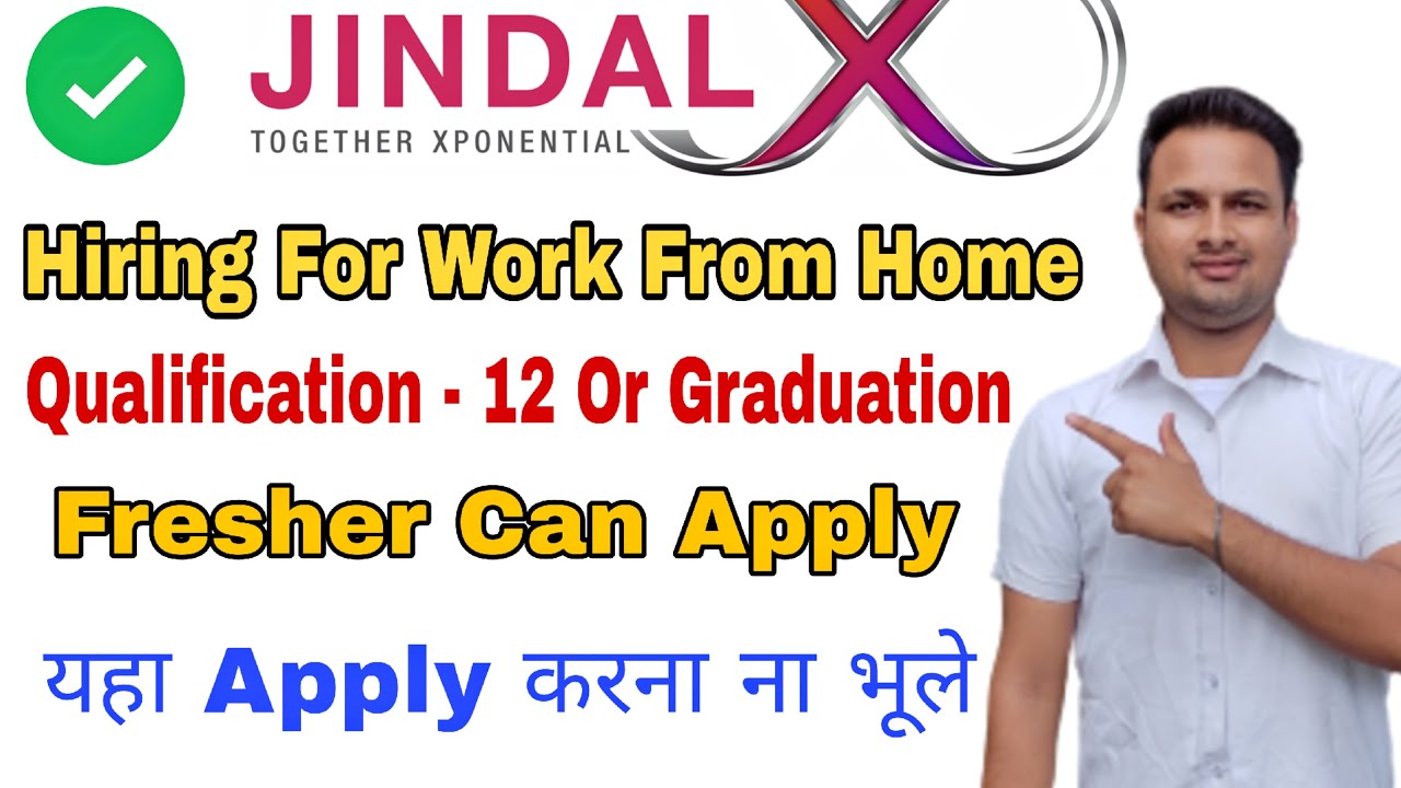 Jindal Intellicom Hiring For work from home job || Fresher can apply ...