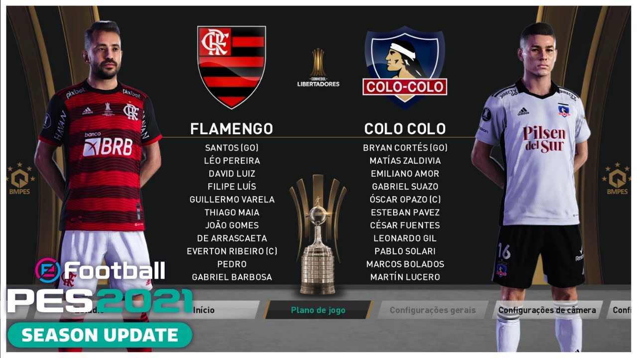 PES 2021 [PATCH BMPES 8.9E] FLAMENGO X COLO COLO (MASTER LEAGUE #29 ...