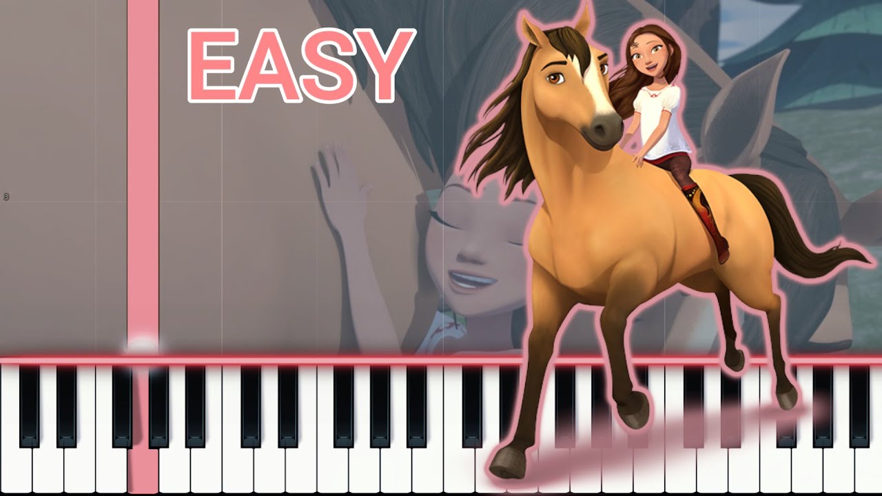 Spirit Riding Free Opening Theme | Easy Piano Tutorial | Simple Piano ...