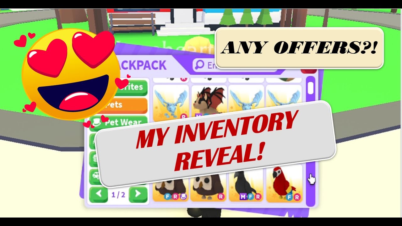 FINALLY! 🥳 MY ADOPT ME INVENTORY REVEAL!! 🤩 *YOU CAN OFFER* 🤗 - YouTube