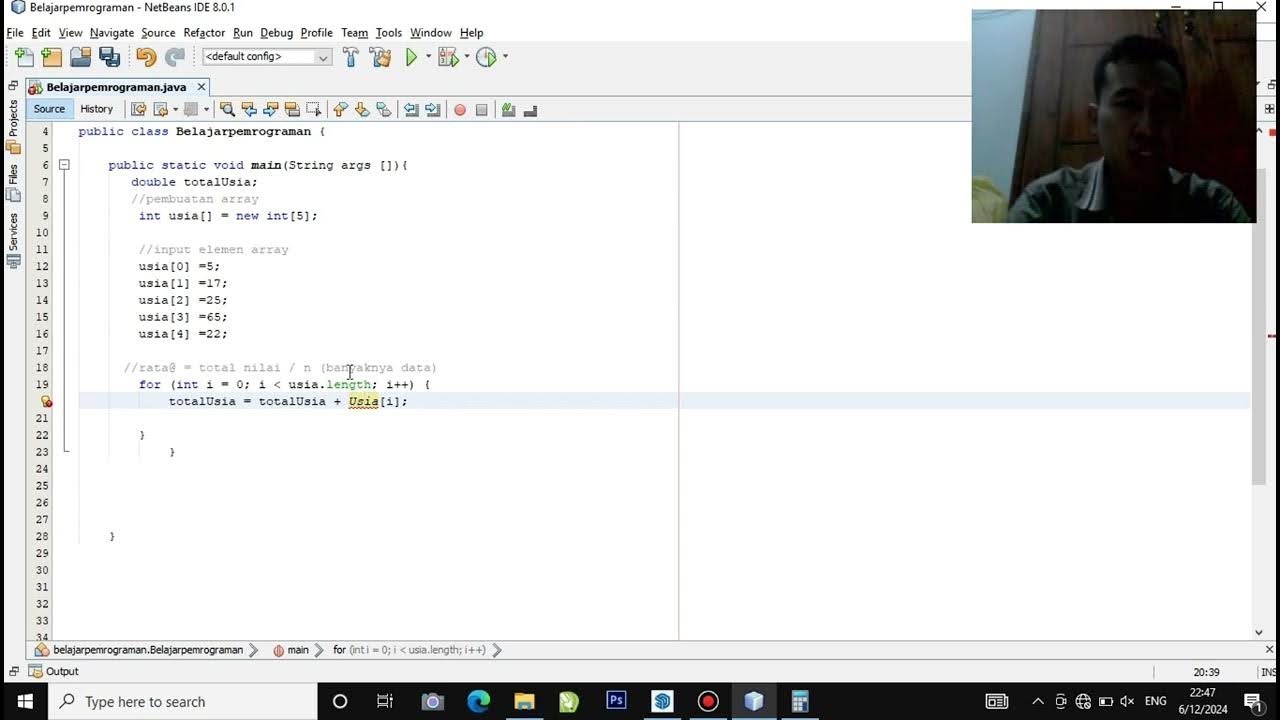 Tugas 11 - Nilai Rata-Rata pada Array - YouTube