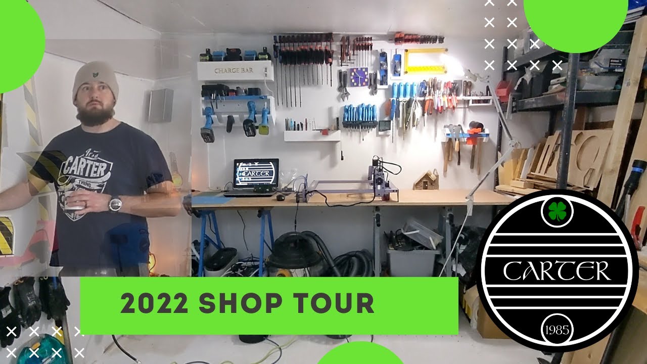 Shed tour. Small workshop. Small woodshop. Shop tour. - YouTube