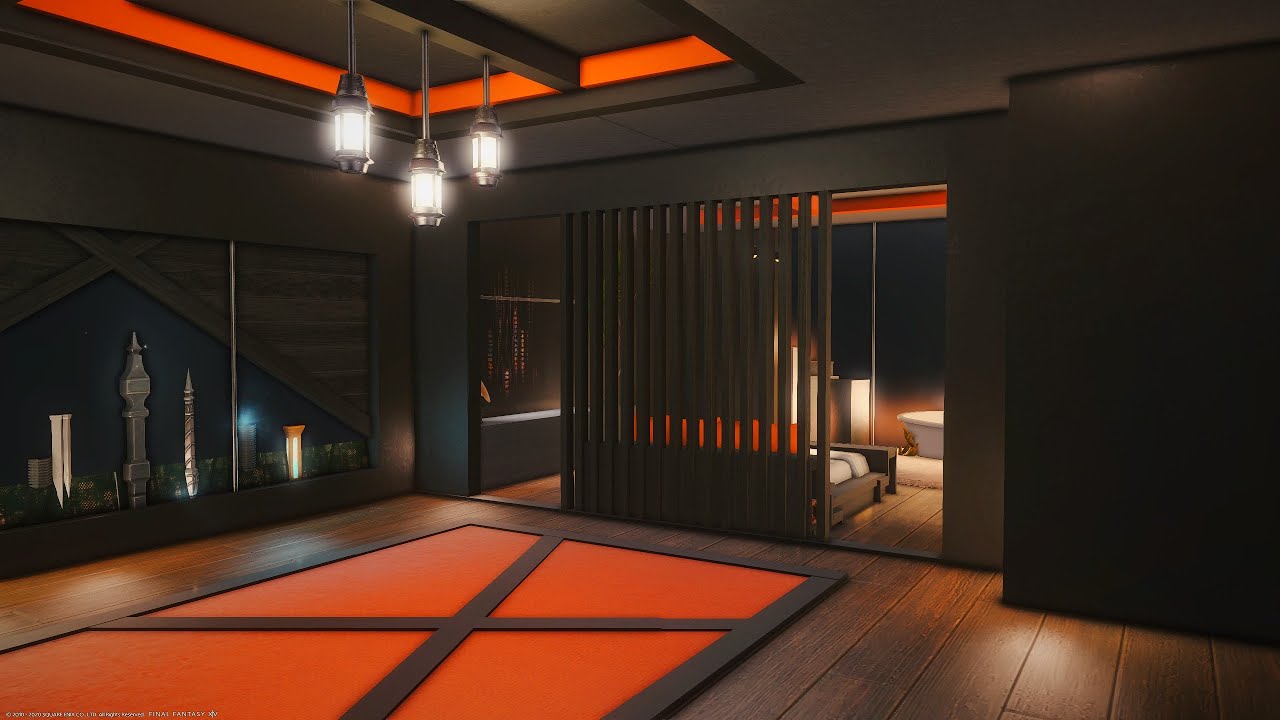 [M] Urban hotel suite | FFXIV Housing Walkthrough - YouTube