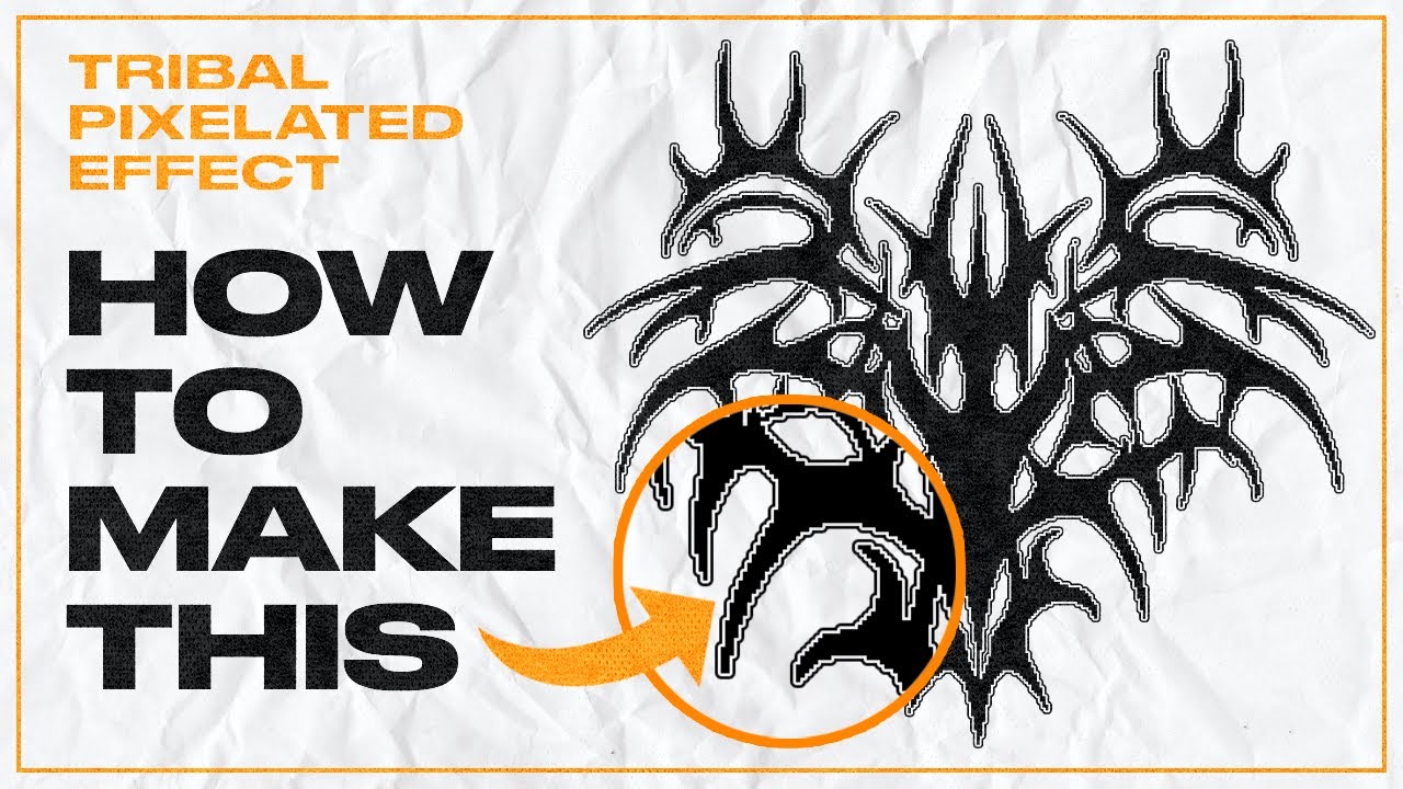 How to create a Pixelated effect in Photoshop with a #tribal Shape ...