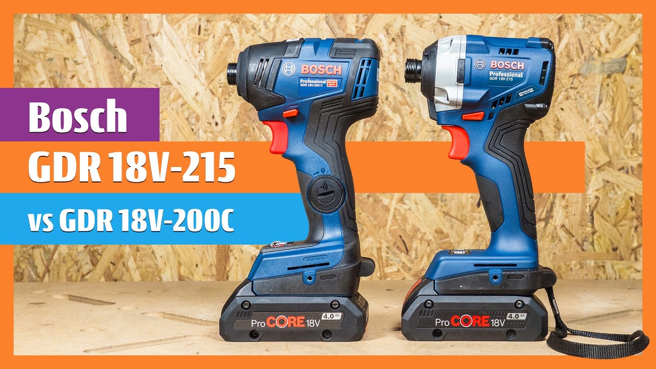 Bosch GDR 18V-215 NEW Cordless Impact Driver Comparison with OLD GDR ...
