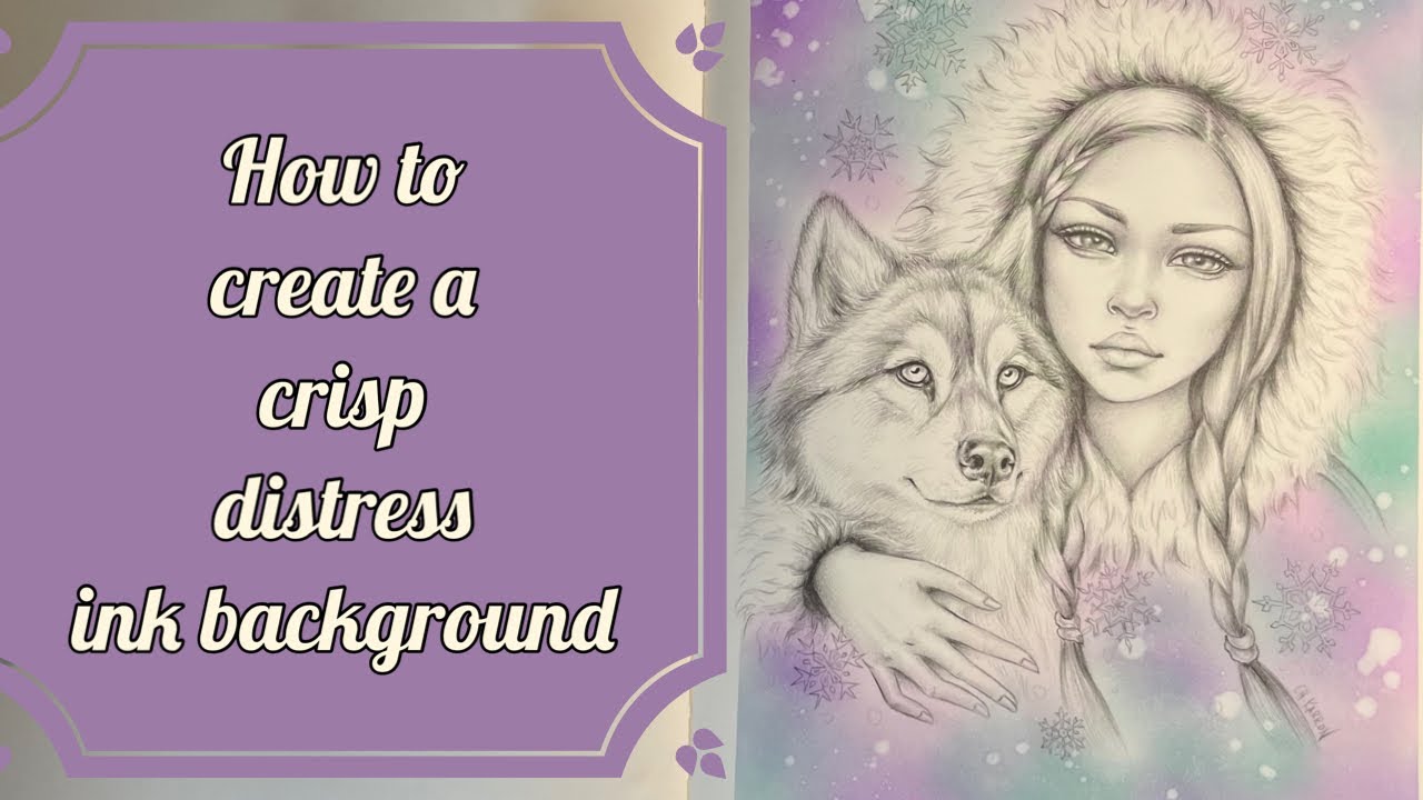 How to use distress inks and create a crisp border in wildflower folk ...