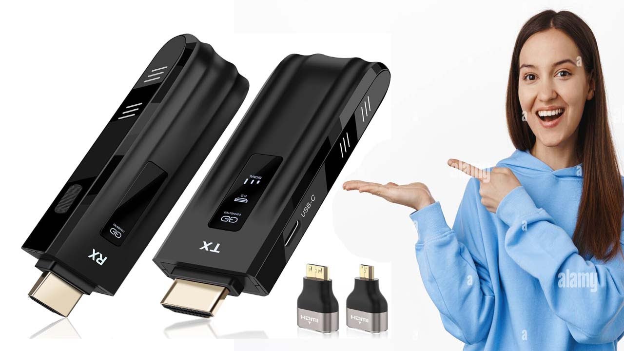 Wireless HDMI Transmitter and Receiver,Upgraded LED Display,4K Decode ...