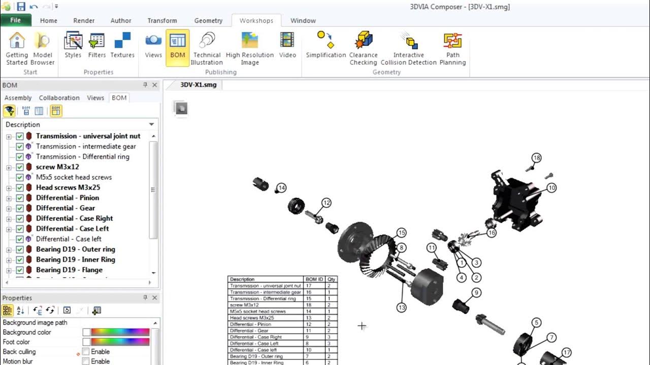Discover 3DVIA Composer: Add a BOM to the Part List - YouTube