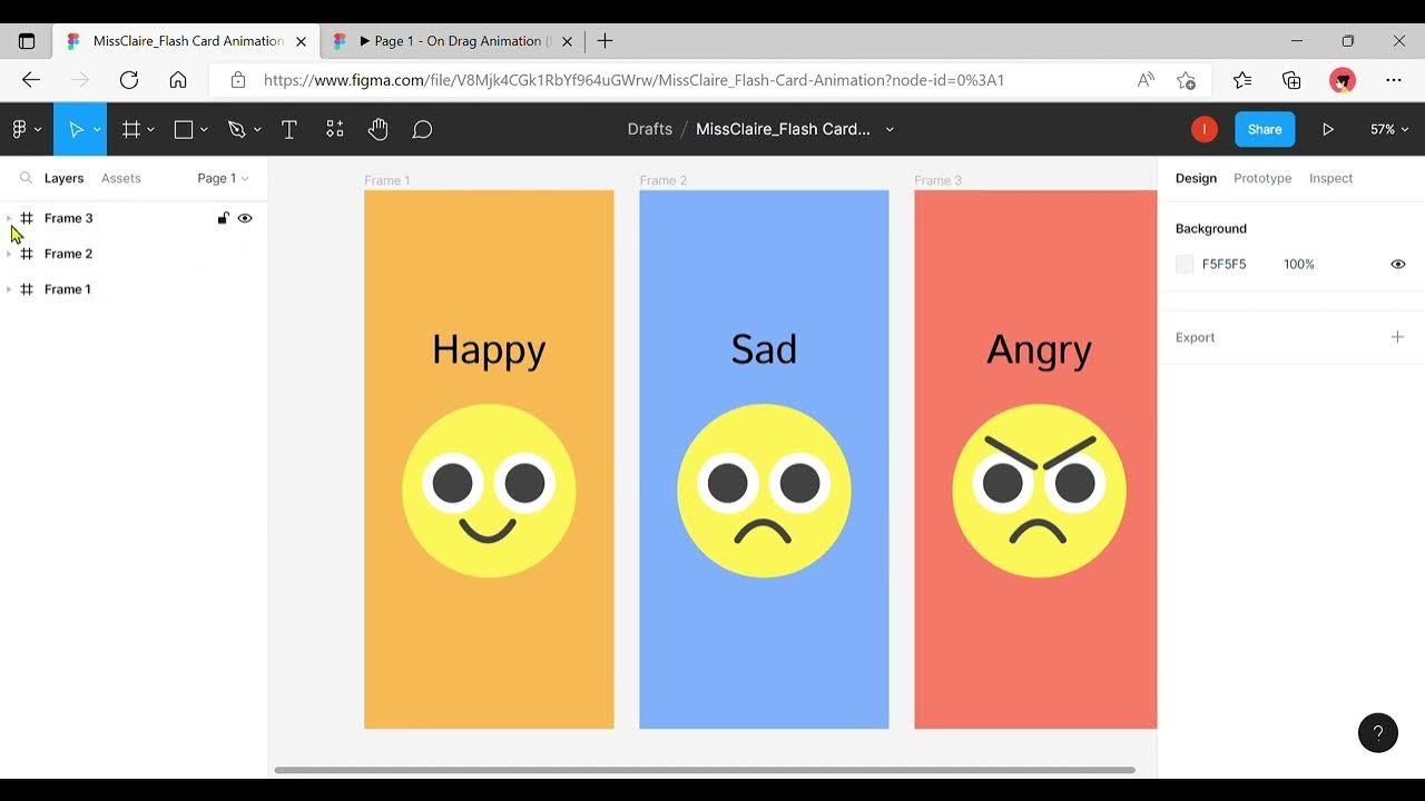 Figma Tutorial - Flash Card Animation (Drag) - YouTube