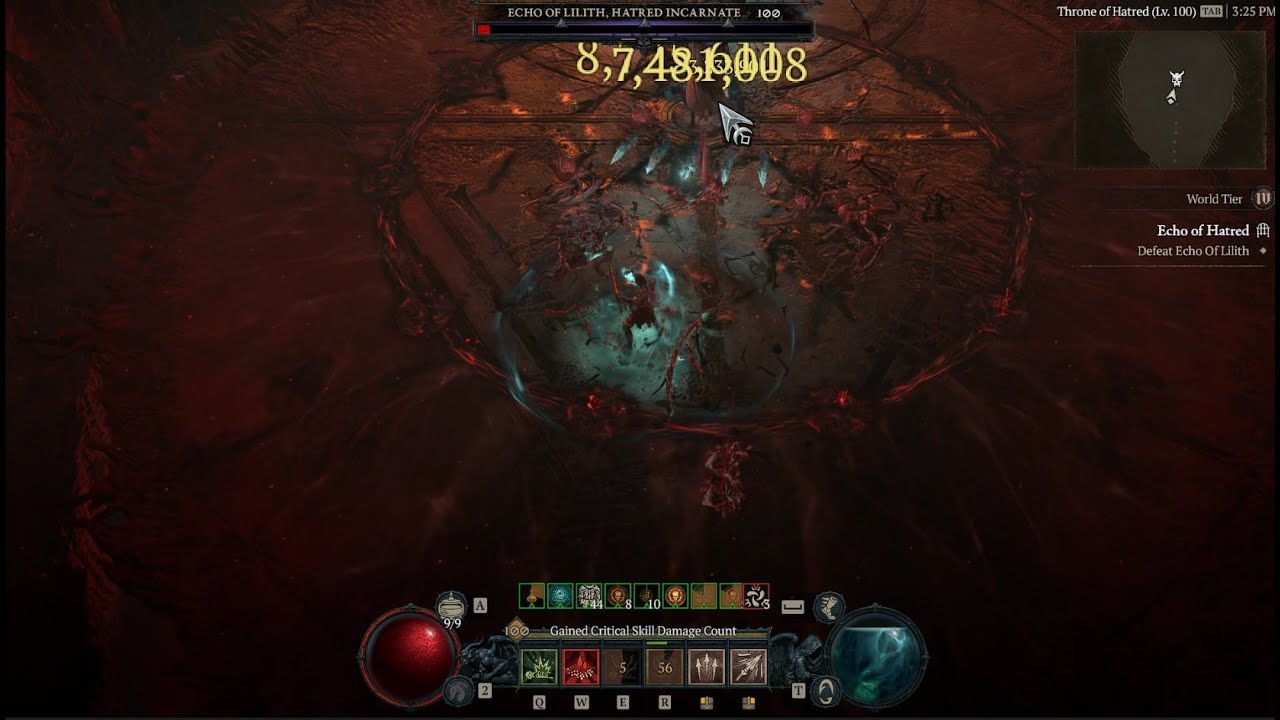 Diablo 4 - Uber Lilith Kill In 1 Mins! Ft.Necro Bone Spear - YouTube