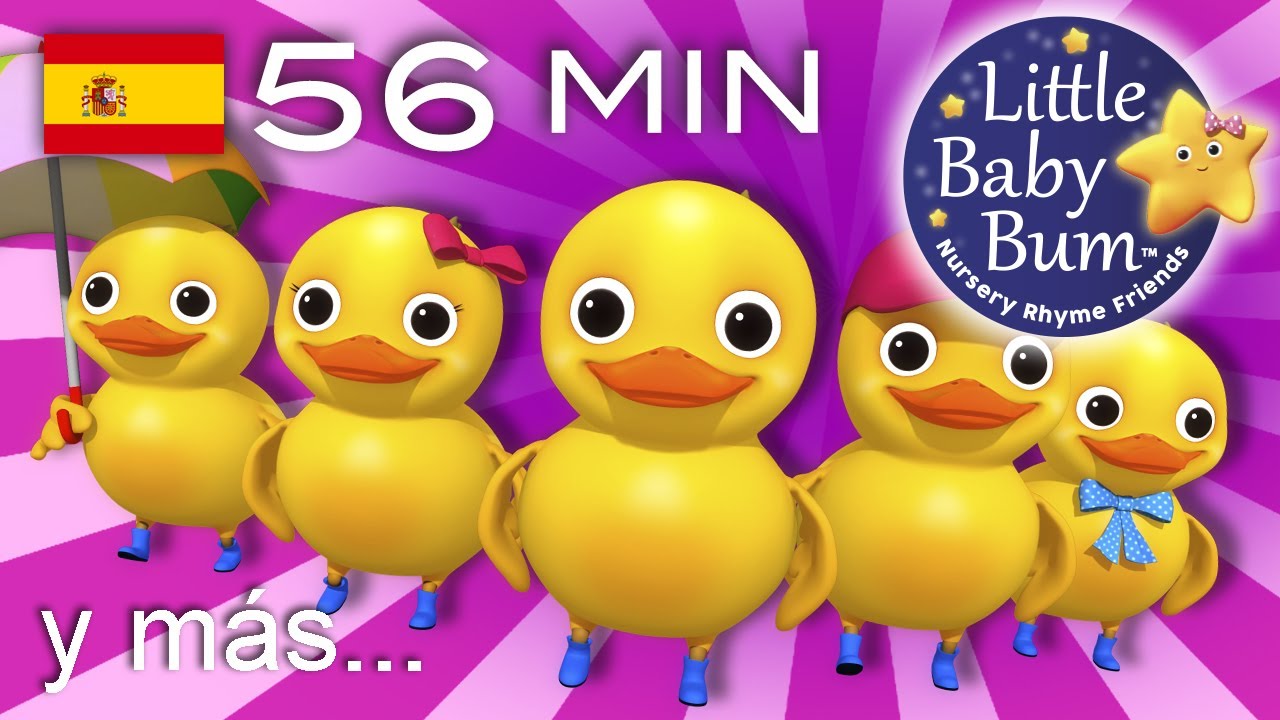 Contar cinco patitos | Y muchas más canciones infantiles | ¡56 min de ...