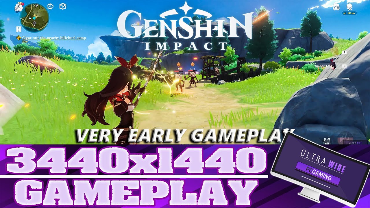 Genshin Impact | Ultrawide Gameplay | 3440x1440 | Very Early Game - YouTube