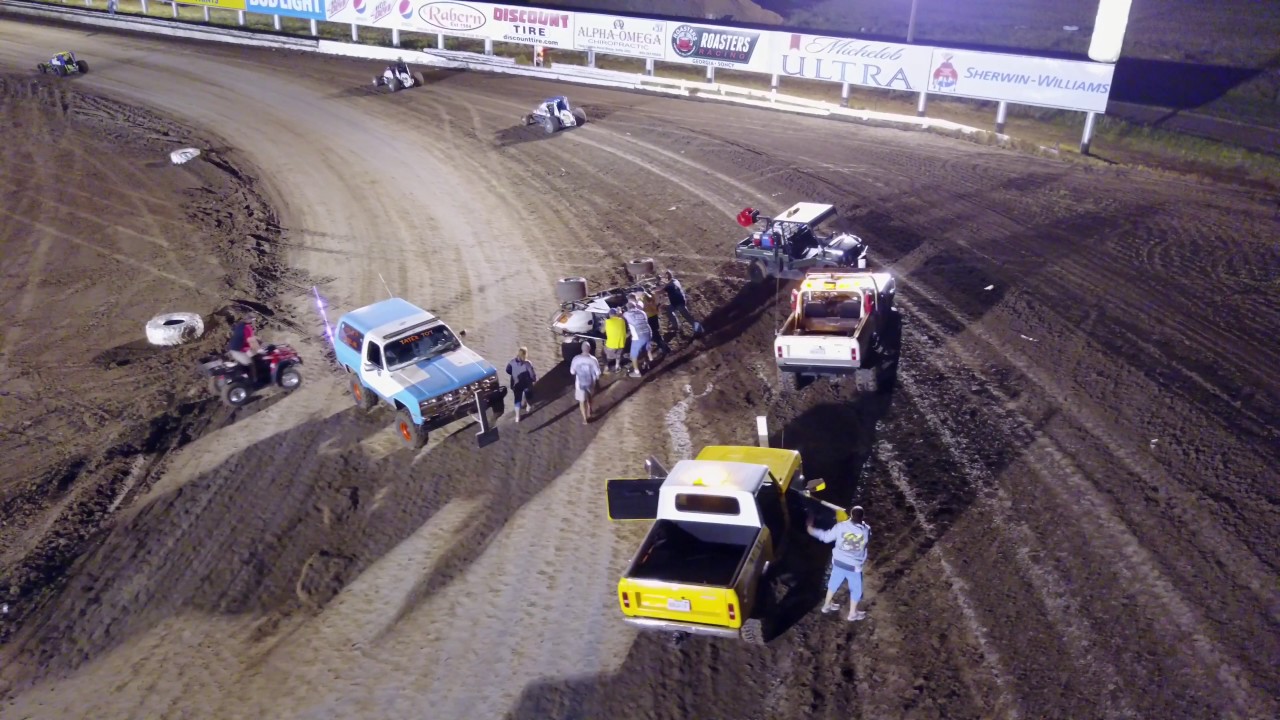 Elite non-wing sprint car series A main 7-29-17 - YouTube