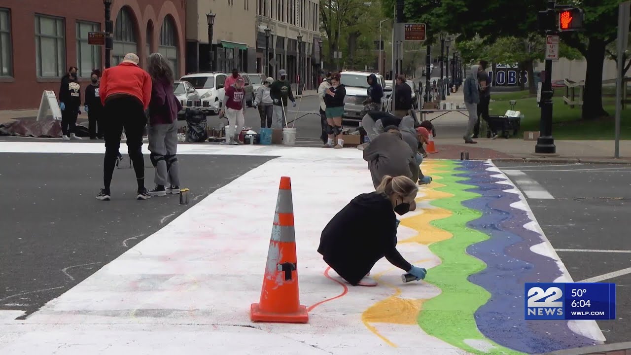 Roads closed as pride crosswalks are painted in downtown Springfield ...