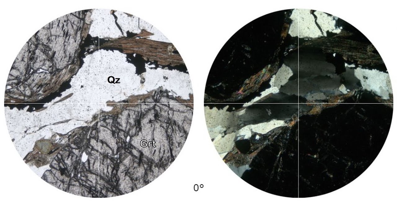 Virtual Microscope: Γρανάτης, Χαλαζίας / Garnet, Quartz - YouTube