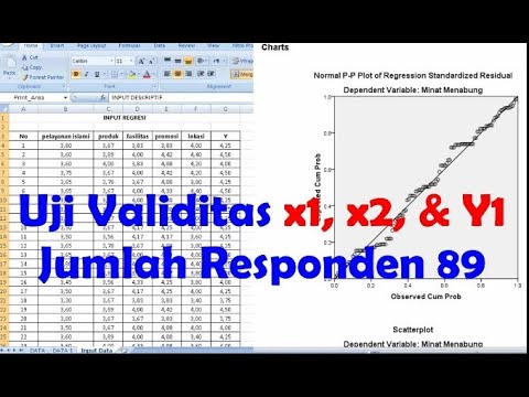 Hasil Uji Validitas X1, X2, dan Y Respon 89 - YouTube