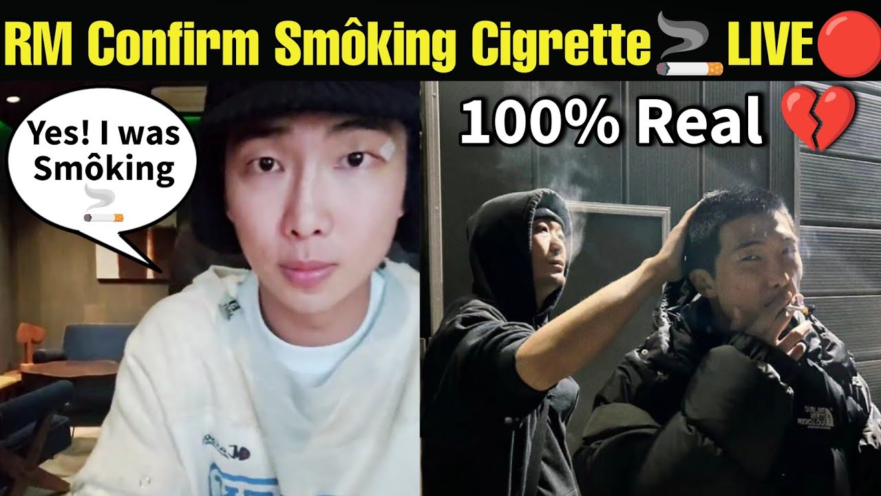 RM Confirm Smôking Cigrette 🚬 100% Real Photo 💔 BTS Smôking Pics Real 💜 ...