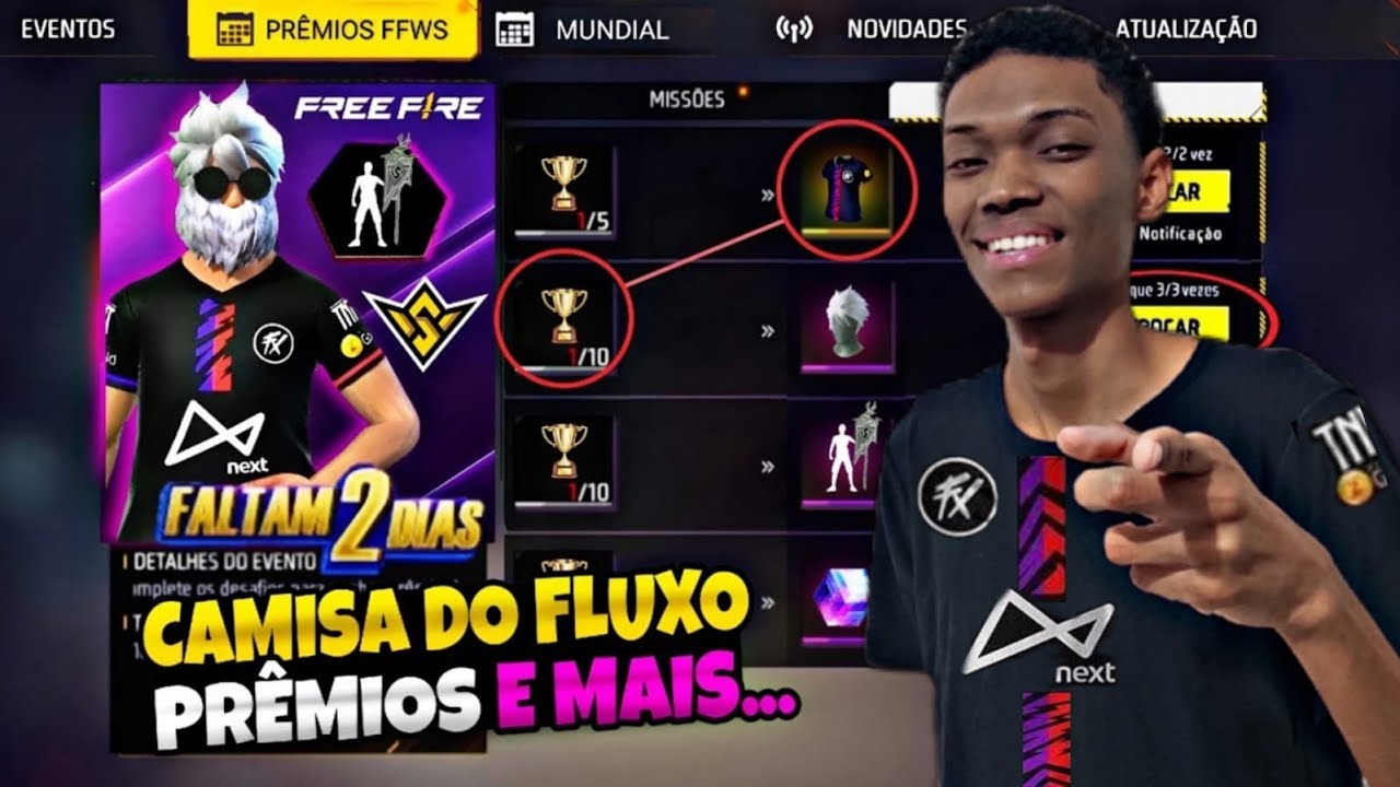 CAMISA DO FLUXO NO FF!! FREE FIRE AO VIVO -SOLOXSQUAD #WB #AOVIVO #FF ...