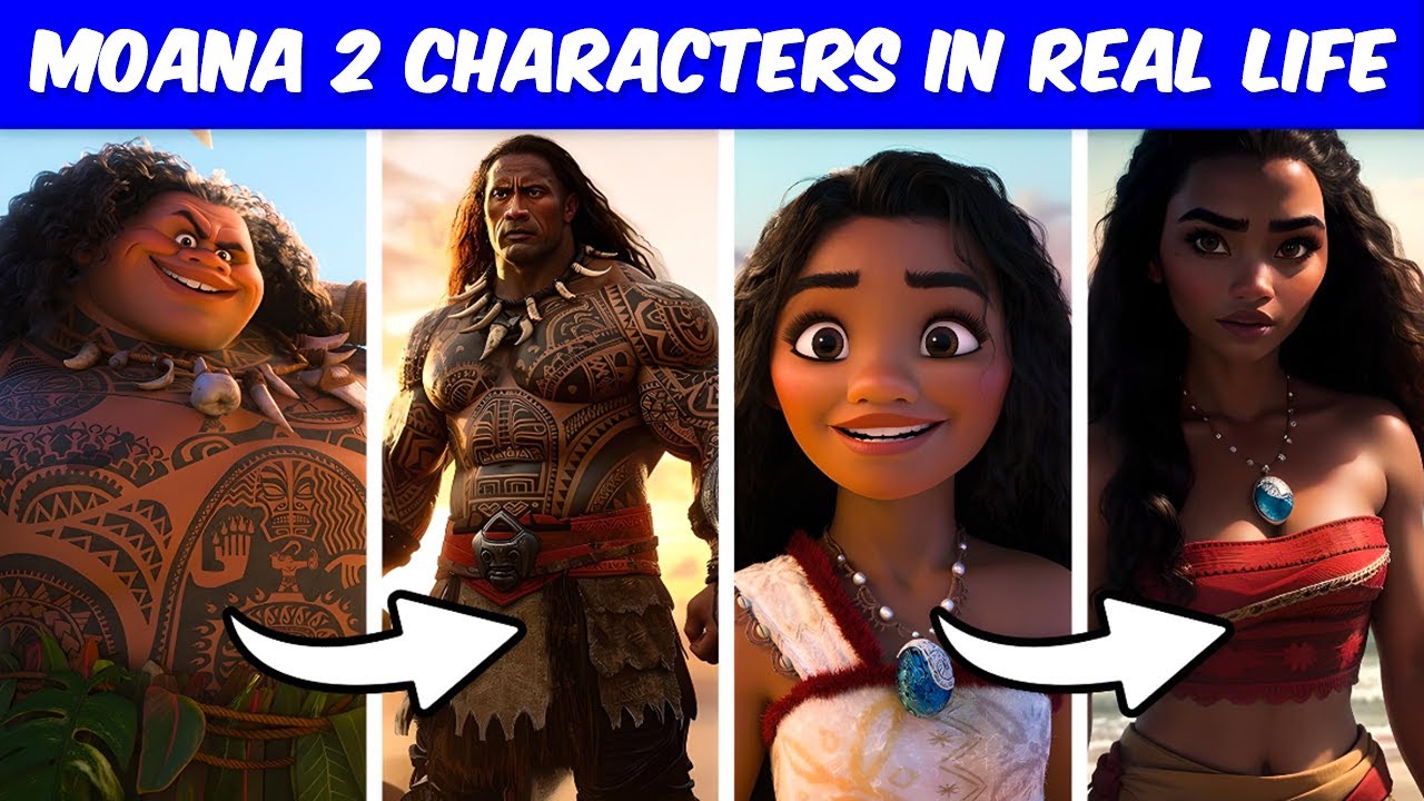 How Moana Characters Look In Real Life 🌊 | Guess The Moana 2 We're Back ...