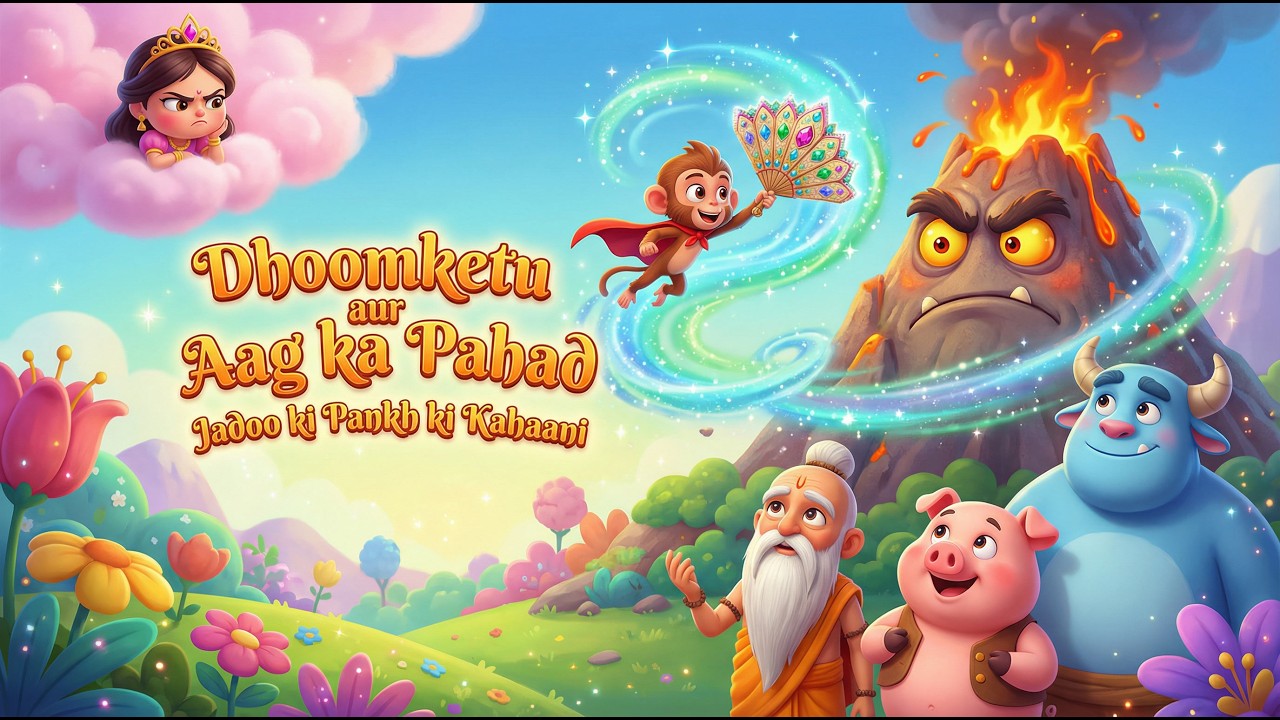 Dhoomketu aur Aag ka Pahad:Jadoo ki Pankh ki Kahaani!Moral/Inspiring ...