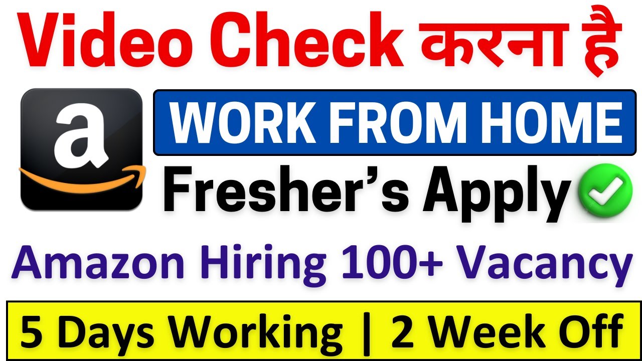 🛑Urgent Hiring 100+ Amazon work from home | Amazon jobs at home | Amazon jobs | Online jobs at ...