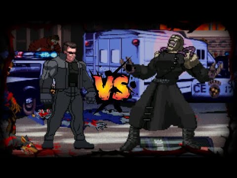 Terminator T-800 vs Nemesis (RESIDENT EVIL) MUGEN BATTLE - YouTube