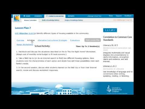 LCE- CEC's New Life Centered Education Curriculum - YouTube