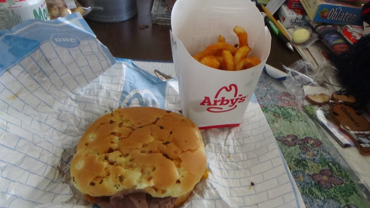 ASMR Eating Arby's Bacon Beef 'N Cheddar With Curly Fries - YouTube