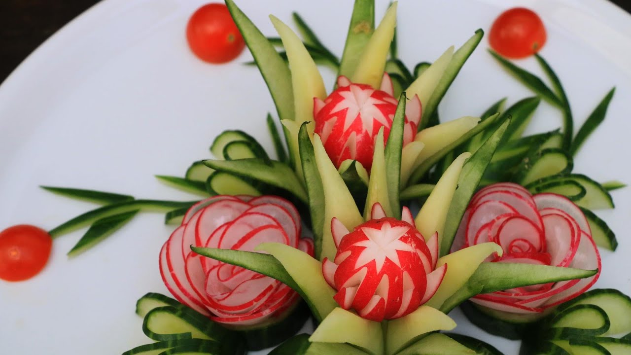 Art In VEGETABLE CARVING AND CUTTING TRICKS - YouTube