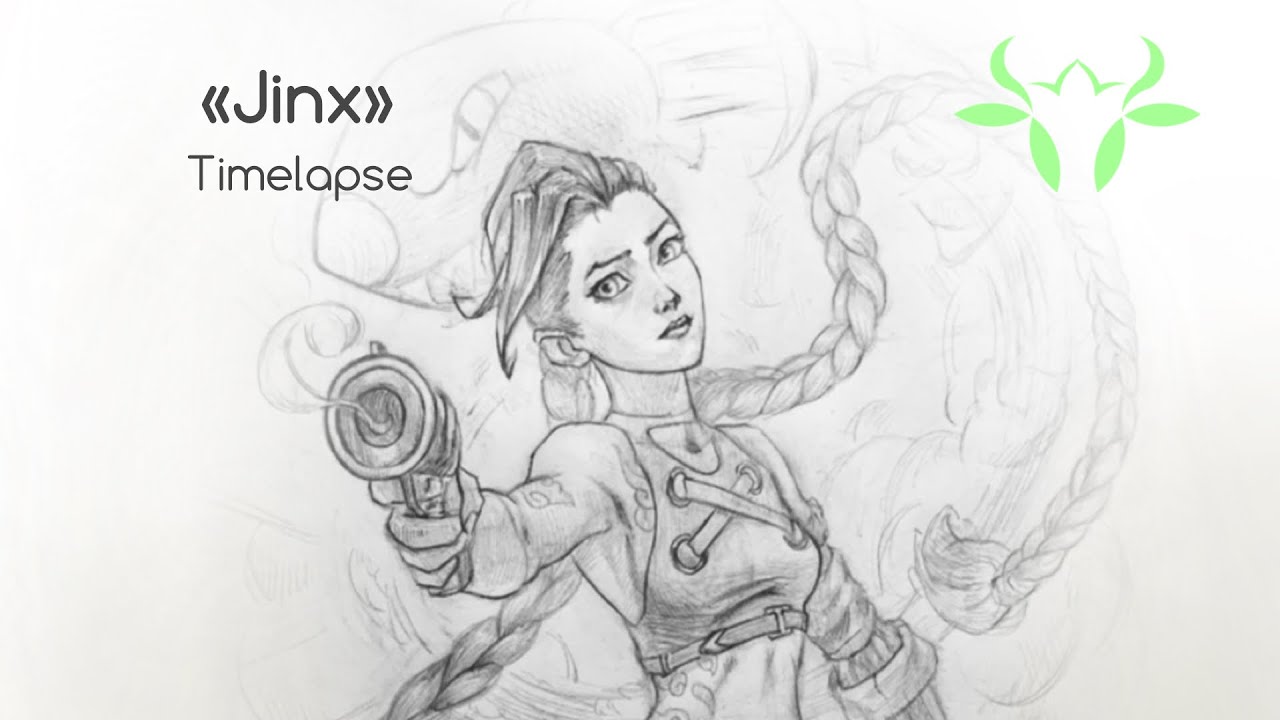 Illustration "Jinx" from the animated series "Arcane". Timelapse - YouTube