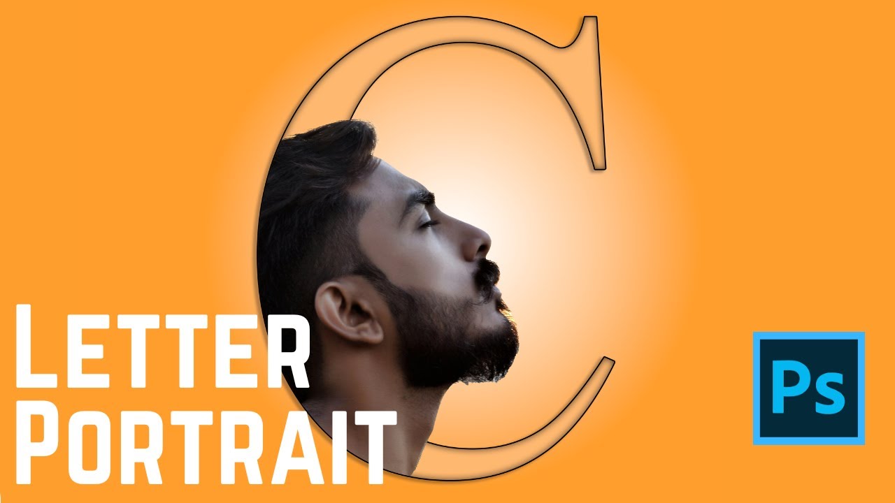 How to Create Letter Portrait Design in Photoshop - YouTube