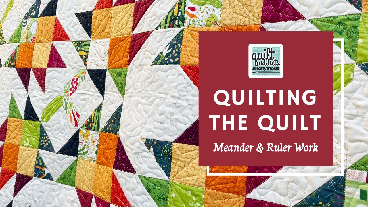 Meander Background Filler & Ruler Work Quilting Tutorial! Flower Patch ...