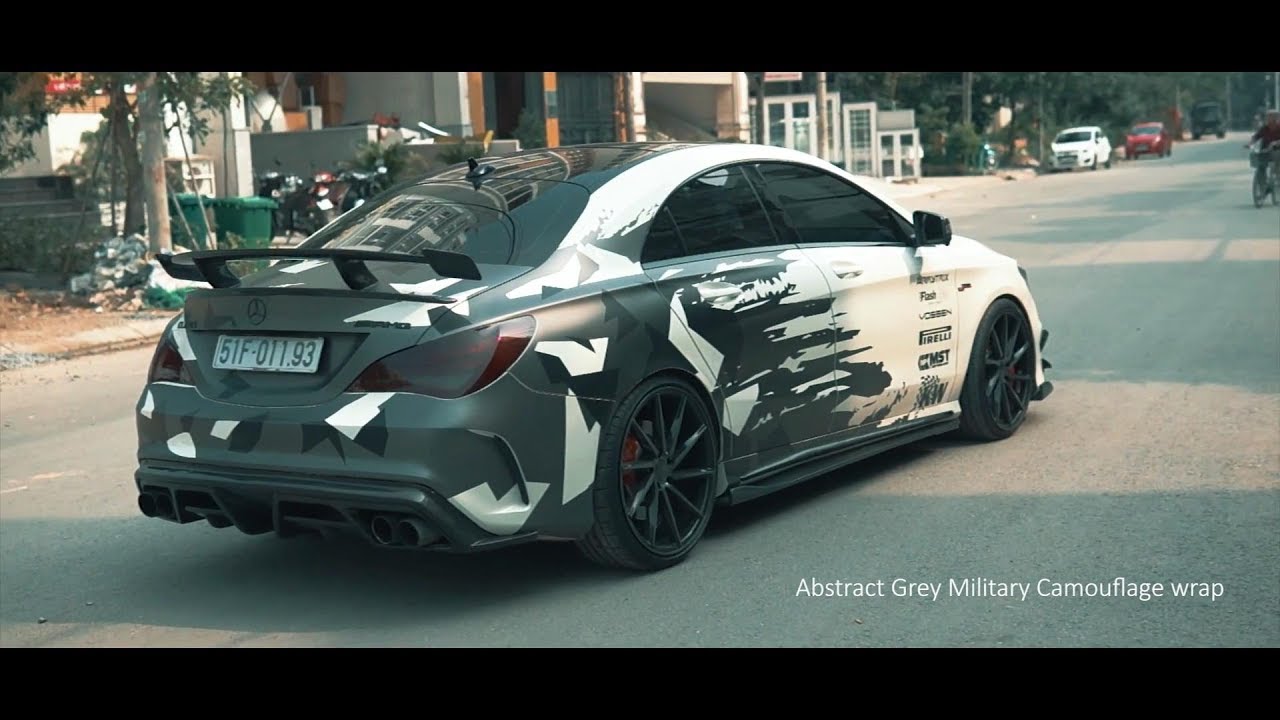 Mercedes CLA45 AMG Camouflage Design x Armytrix Exhaust x Vossen Wheels ...