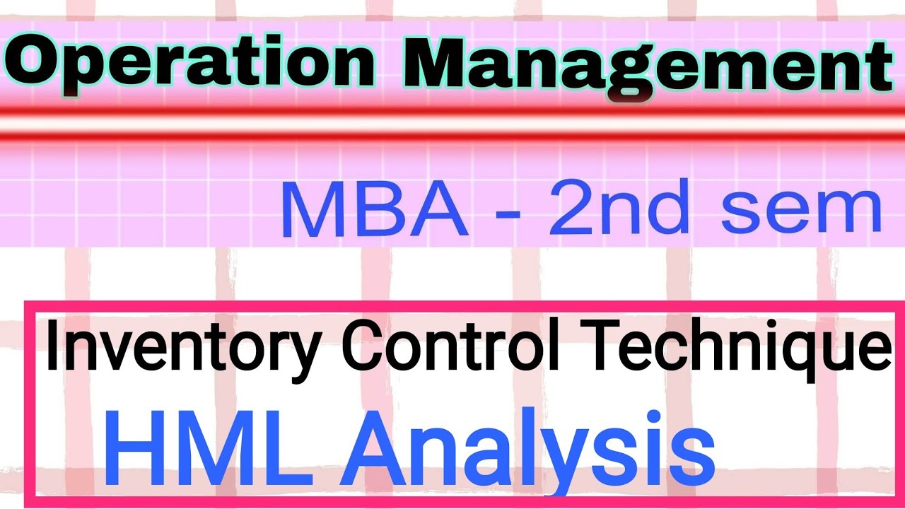 High, Medium and Low (HML) Analysis, Inventory control technique || HML ...