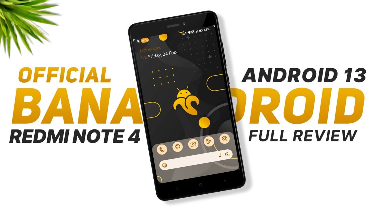 BananaDroid 13.0 Official - Redmi Note 4 - Android 13 - Bugs & Features - Full Review - YouTube