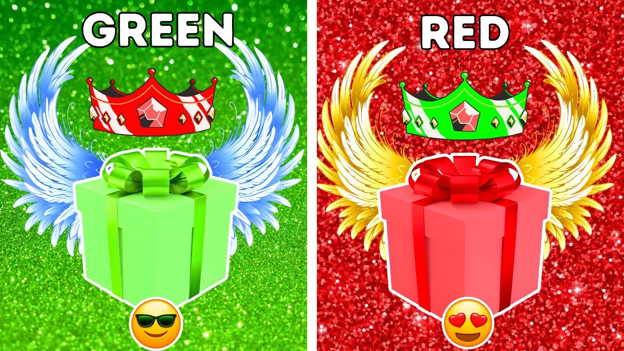 Choose Your Gift Challenge Green vs Red #chooseyourgift 🟢♥️ - YouTube