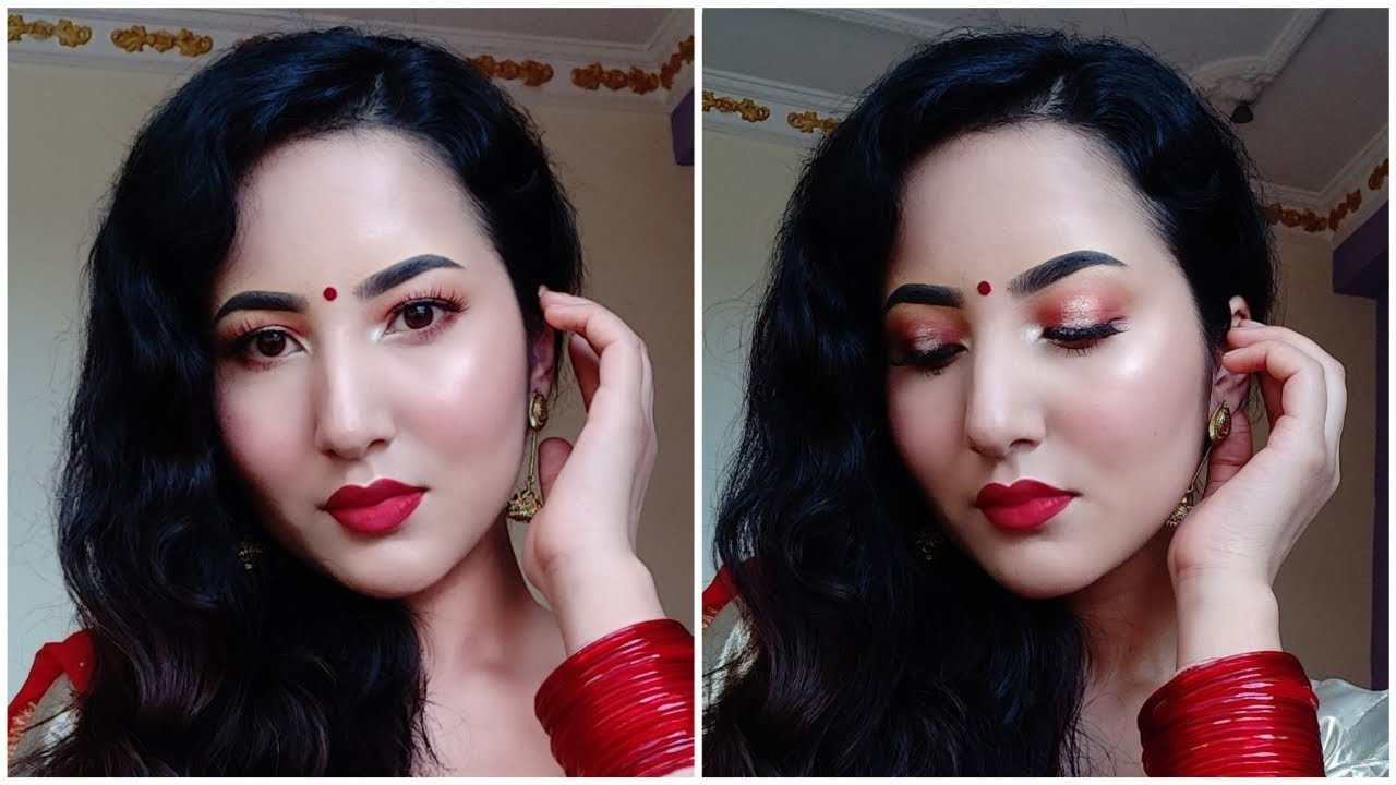 Easy Nepali Teej Makeup video 2020 | Simple Teej Makeup Look - YouTube