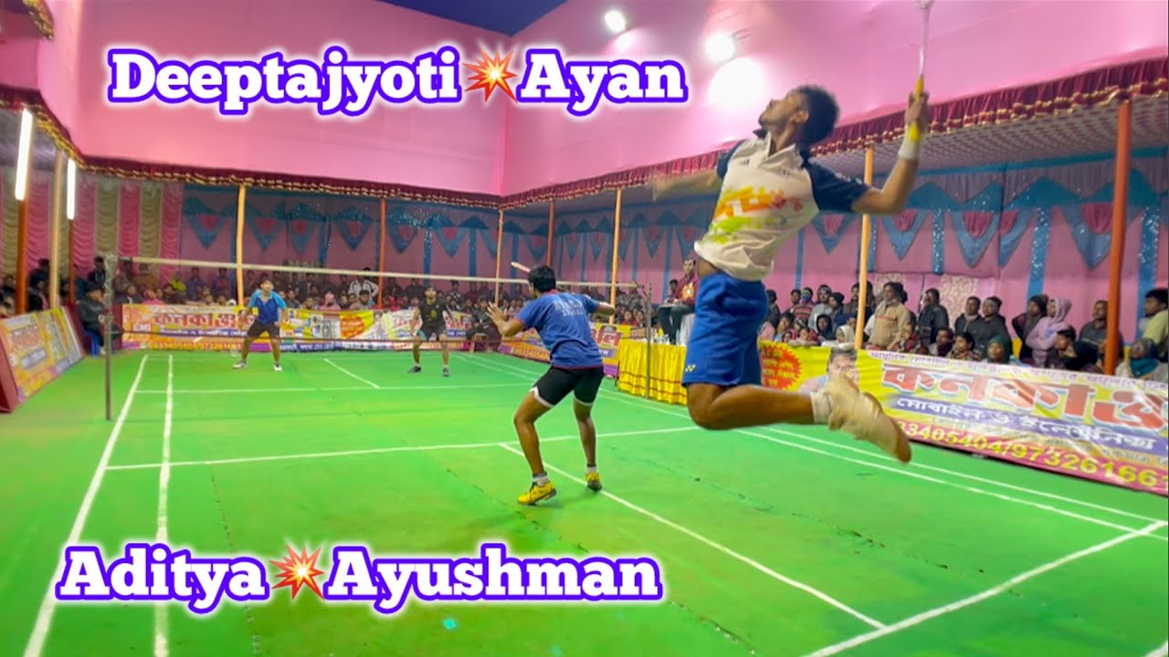 Men’s Doubles Badminton Match Aditya & Ayushman Vs Ayan & Deeptajyoti# ...
