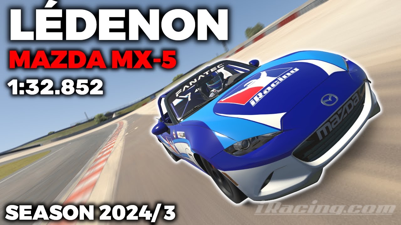 iRacing Guide MX-5 Circuit de Ledenon - Hot Lap + Setup - 1:32,852 - YouTube