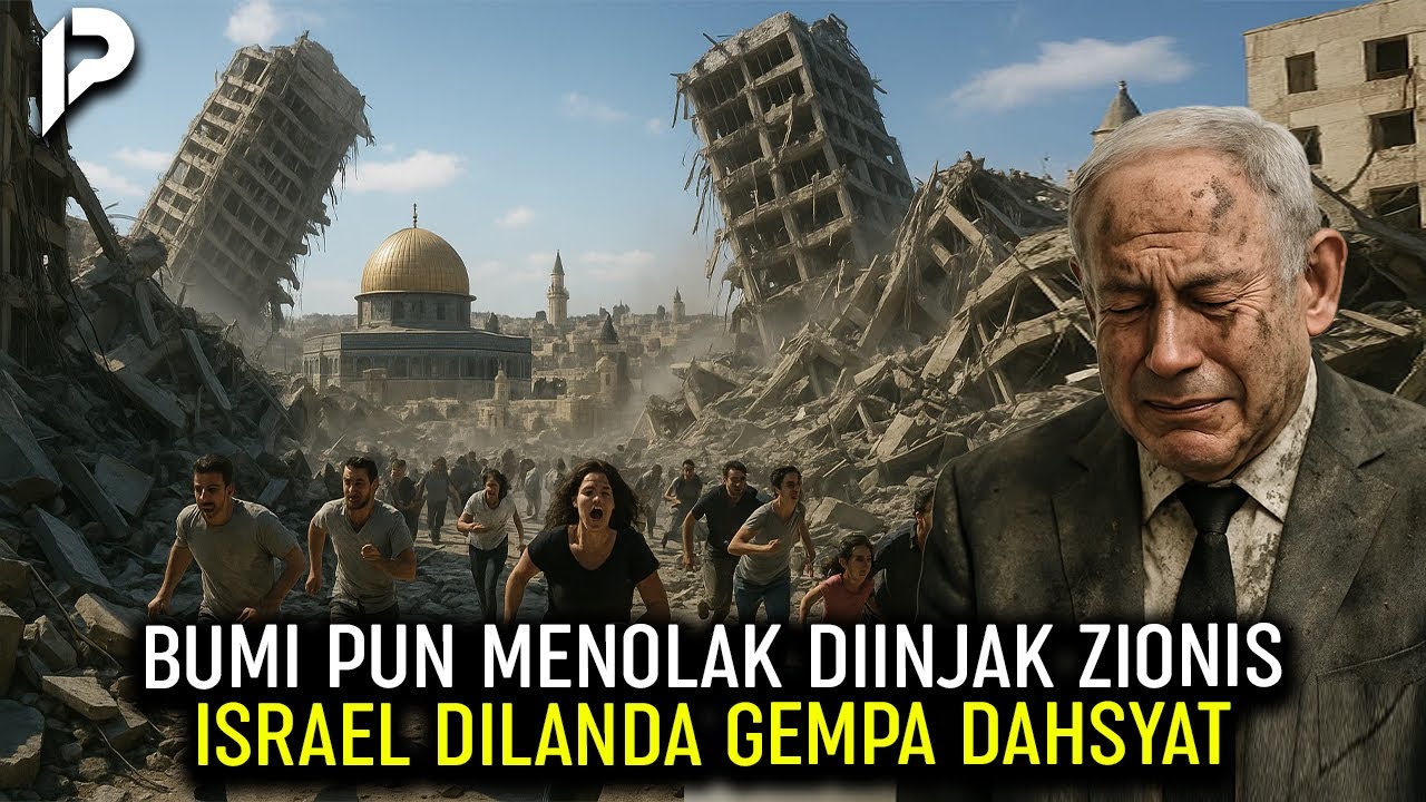 KARMA ISRAEL TERUS BERLANJUT! Gempa Meratakan Bangunan Israel dgn Tanah ...