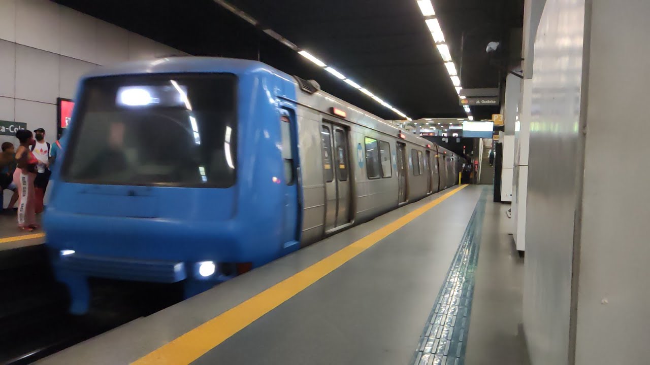 metrô do Rio de janeiro 2021 -Alstom chegando na estação de metrô ...