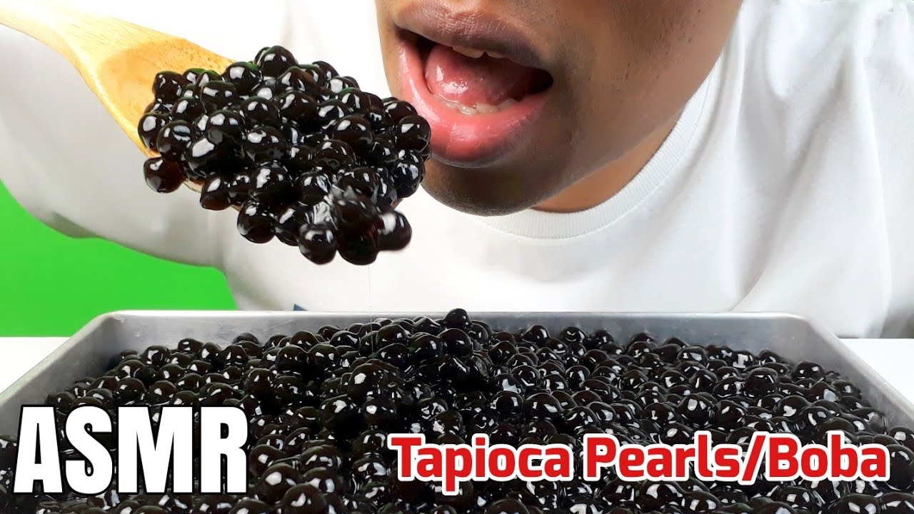 ASMR Tapioca Pearls / Boba (EXTREMELY SOFT SQUISHY STICKY EATING SOUNDS ...